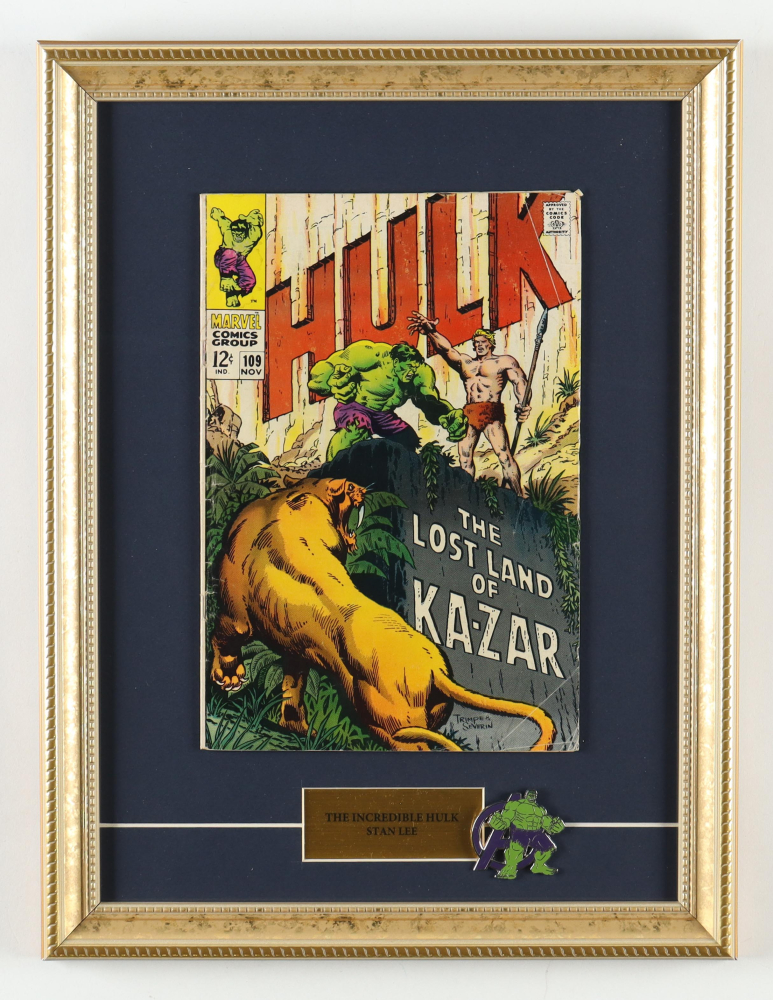 1968 "The Incredible Hulk" Issue #109 Custom Framed Marvel Comic Book ...