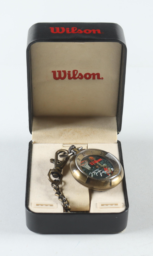 Michael Jordan Commemorative Pocket Watch with Wilson Display Case ...