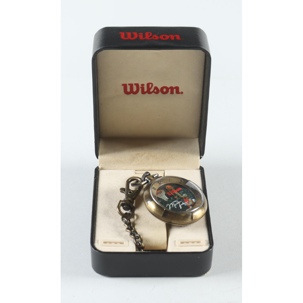 Michael Jordan Commemorative Pocket Watch with Wilson Display Case ...