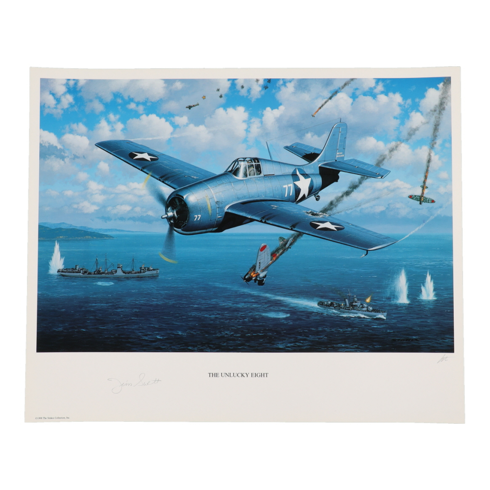 James Swett Signed "The Unlucky Eight" 18x22 Stan Stokes Lithograph ...