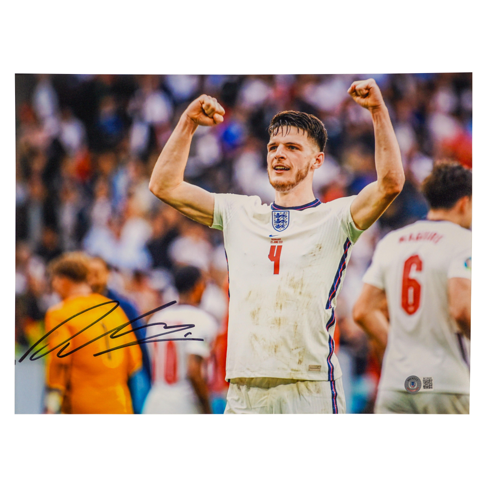Declan Rice Signed England National Team 12x16 Photo (Beckett ...