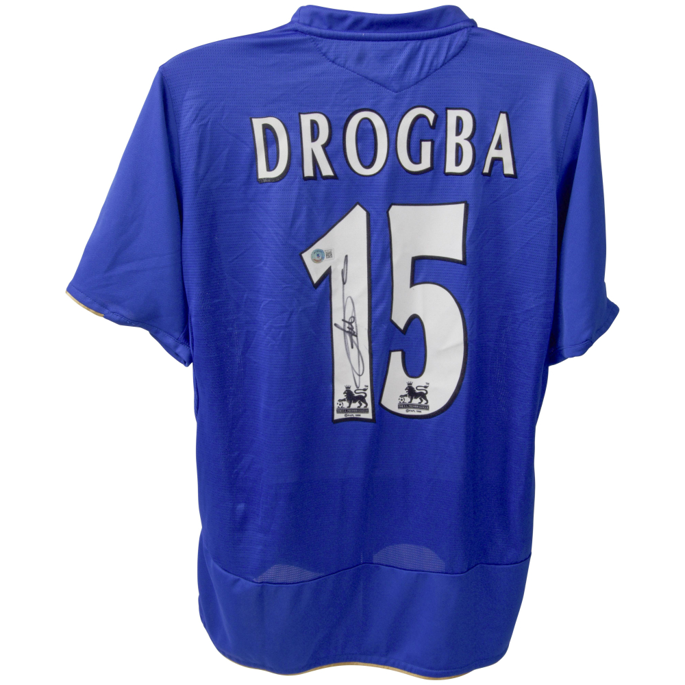 Didier Drogba Signed Chelsea Jersey (Beckett) | Pristine Auction