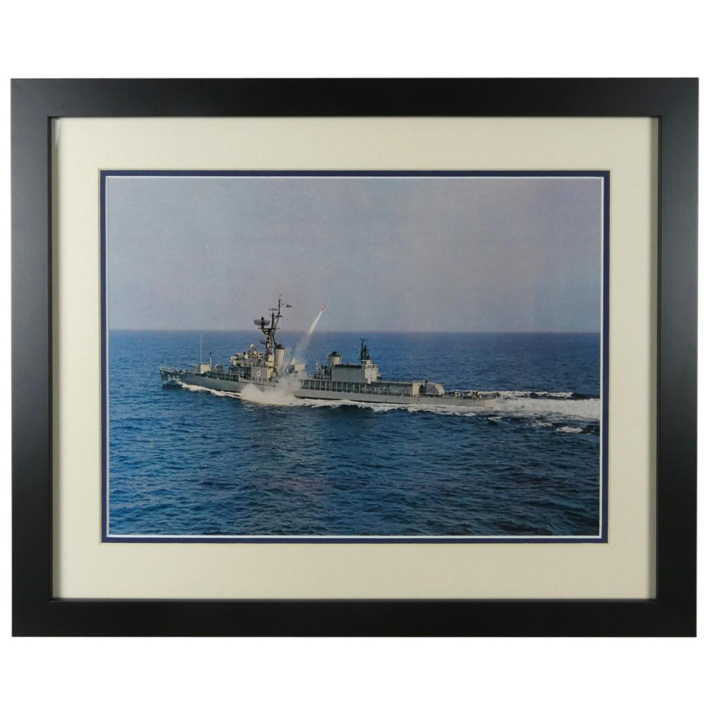 "USS Ozbourn Fires Asroc Missile" Custom Framed Print Display ...