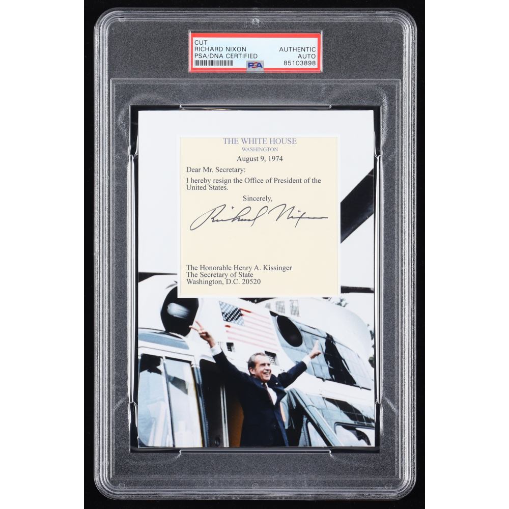 Richard Nixon Signed Replica President of The United States Resignation ...