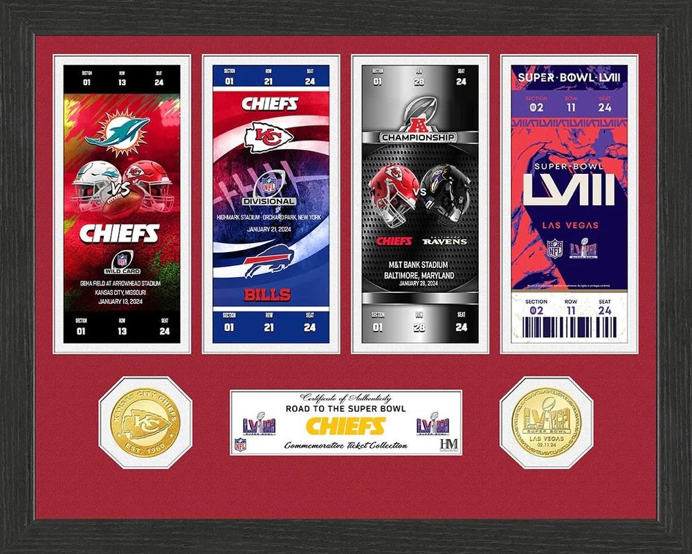 Chiefs LE 2023 Road to Super Bowl LVIII Ticket Commemorative Custom ...