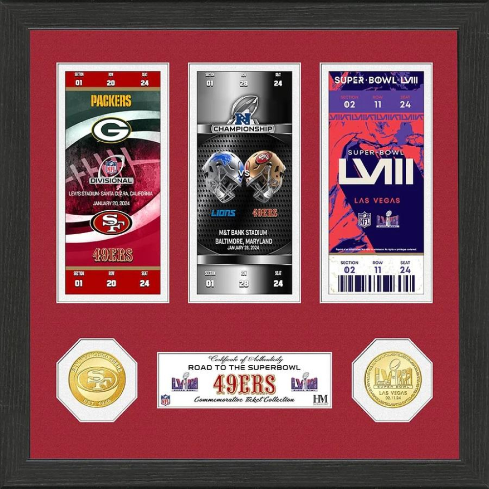 49ers LE 2023 Road to Super Bowl LVIII Ticket Commemorative Custom ...