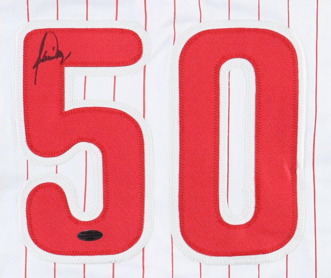 Jamie Moyer Signed Jersey (Playball Ink) | Pristine Auction