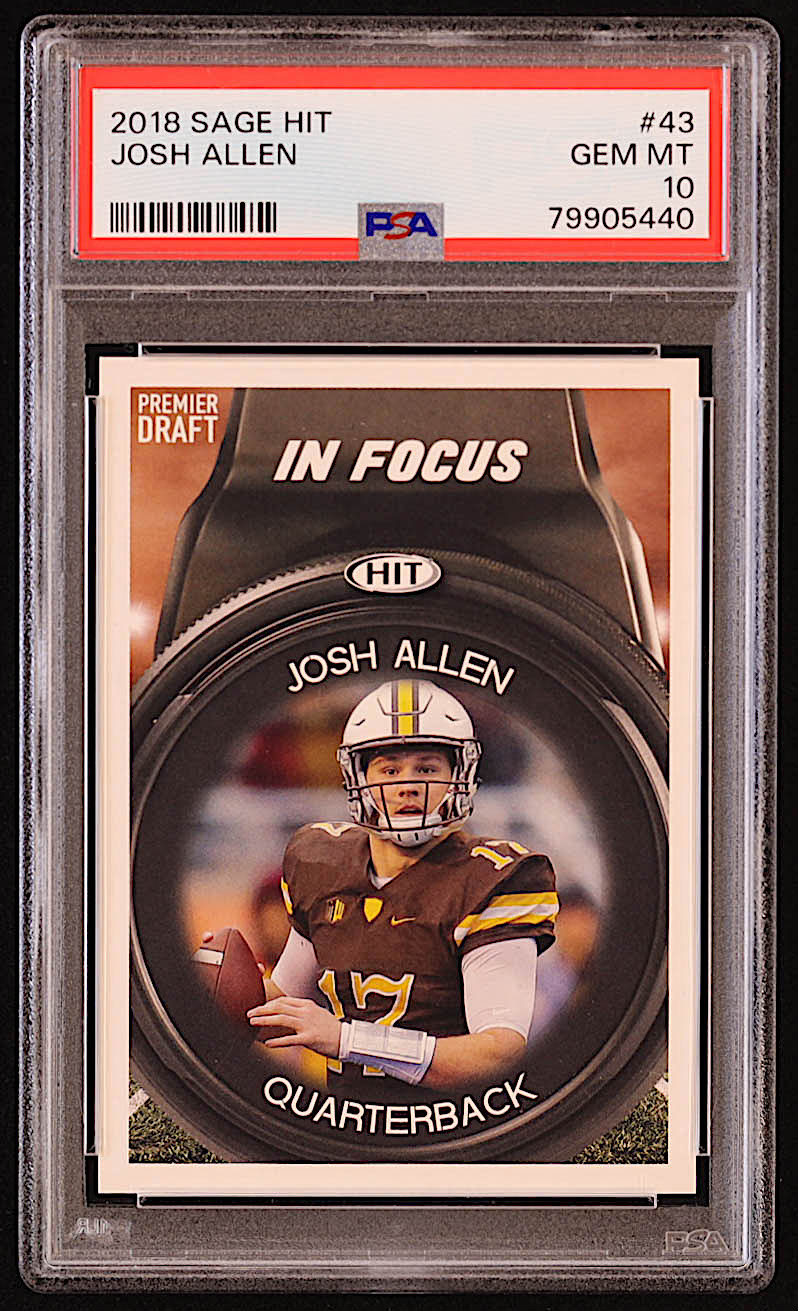 Josh Allen 2018 SAGE HIT #43 IF RC (PSA 10) | Pristine Auction