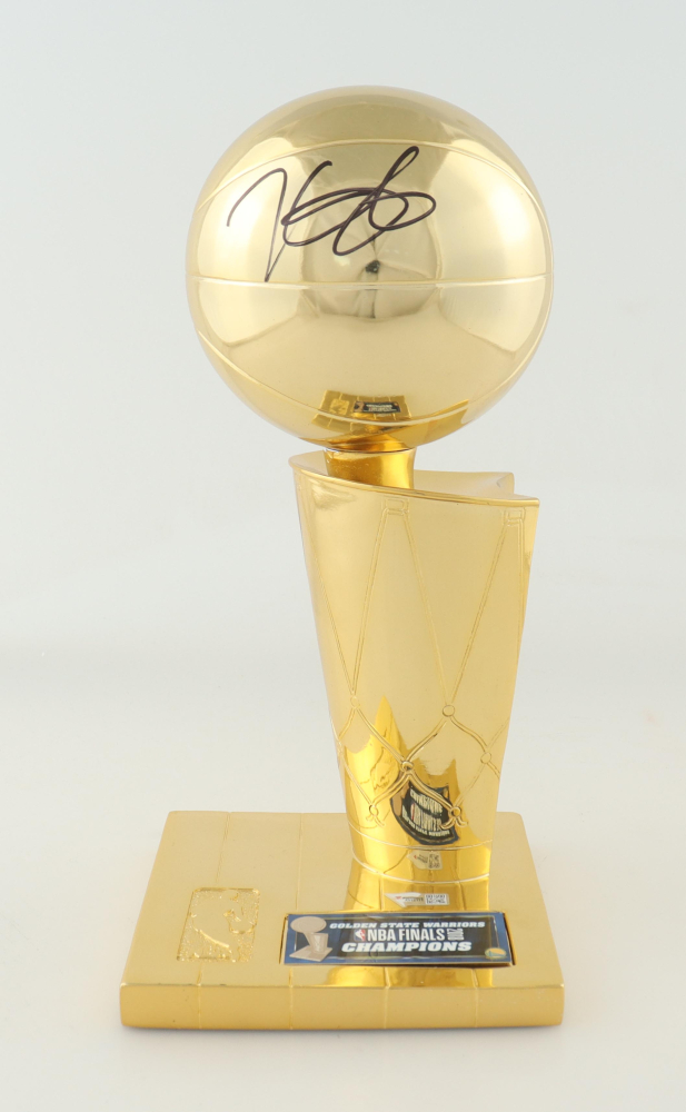 Kevin Durant Signed Warriors 2018 NBA Champions Replica Trophy ...