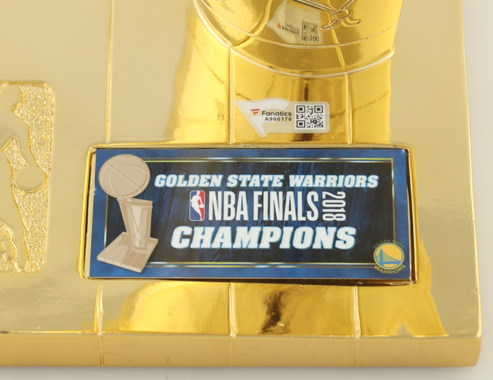 Kevin Durant Signed Warriors 2018 NBA Champions Replica Trophy ...