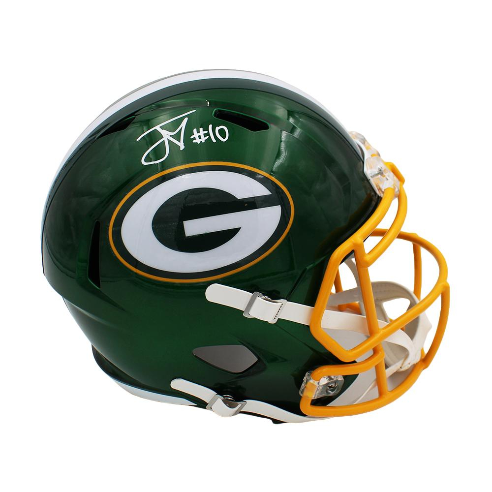 Jordan Love Signed Packers Full-Size Flash Alternate Speed Helmet (JSA ...