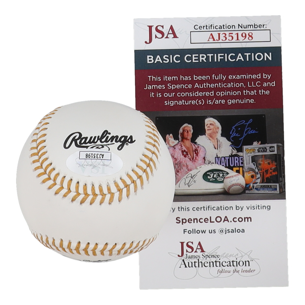 Steven Kwan Signed Gold Glove Award Baseball (JSA) | Pristine Auction