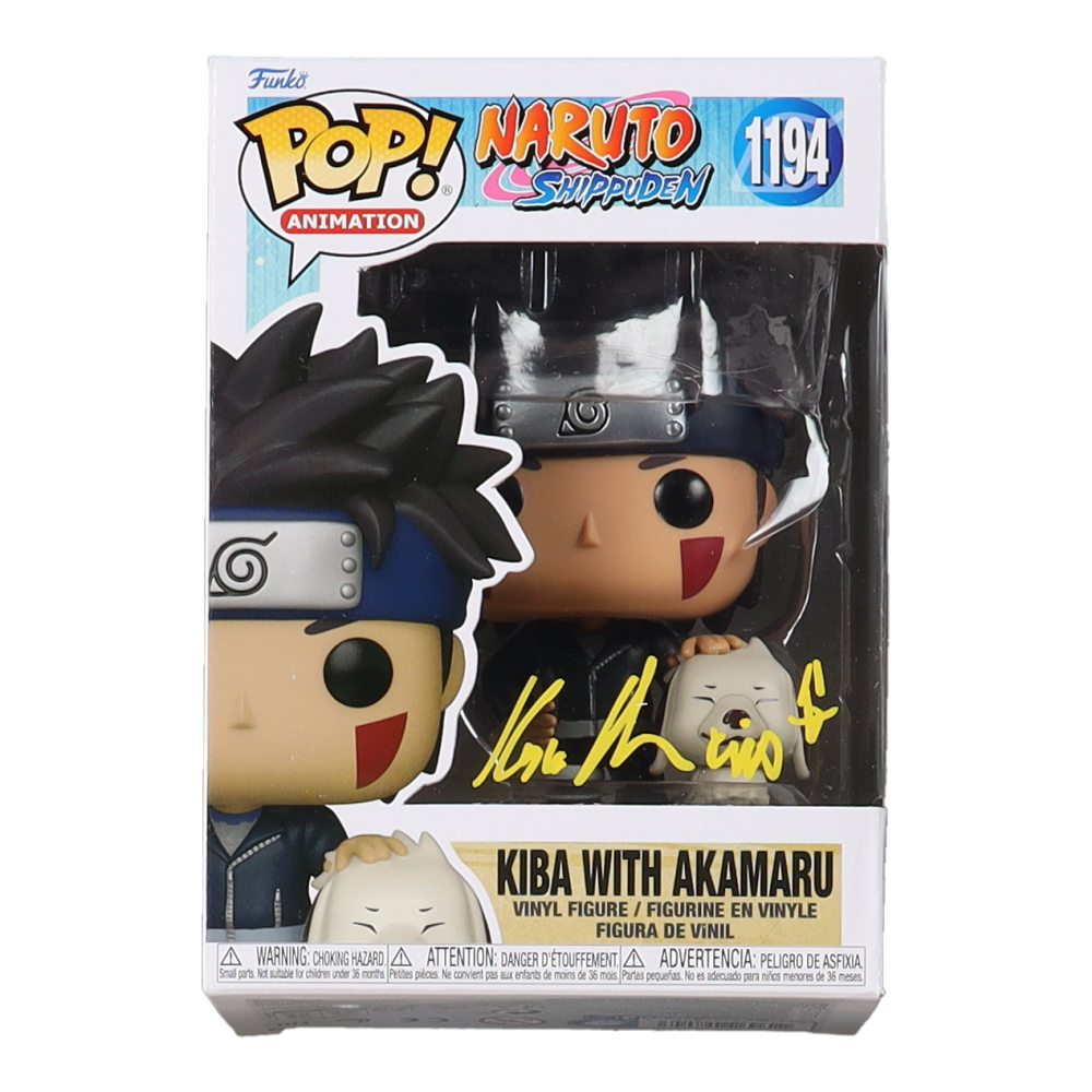 Kyle Hebert Signed "Naruto Shippuden" #1194 Kiba with Akamaru Funko Pop ...