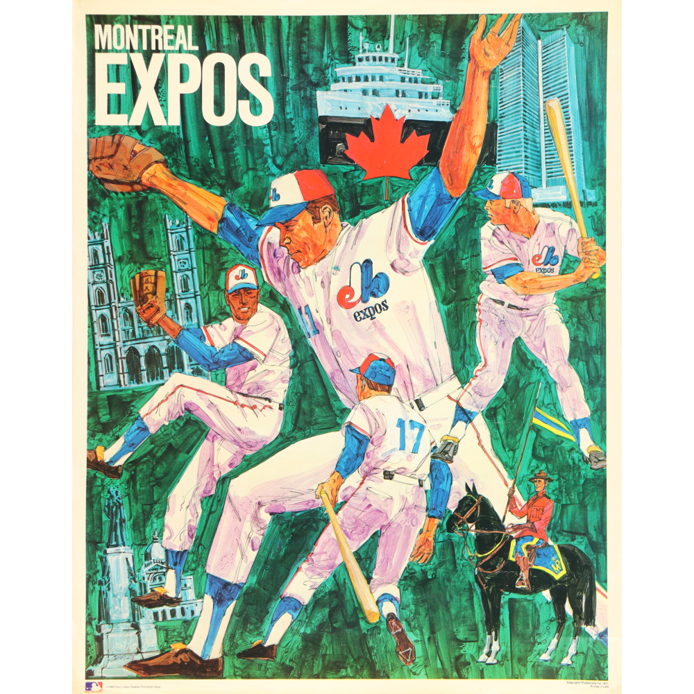 1971 Montreal Expos Vintage Original MLB Theme 23x29 Art Poster ...