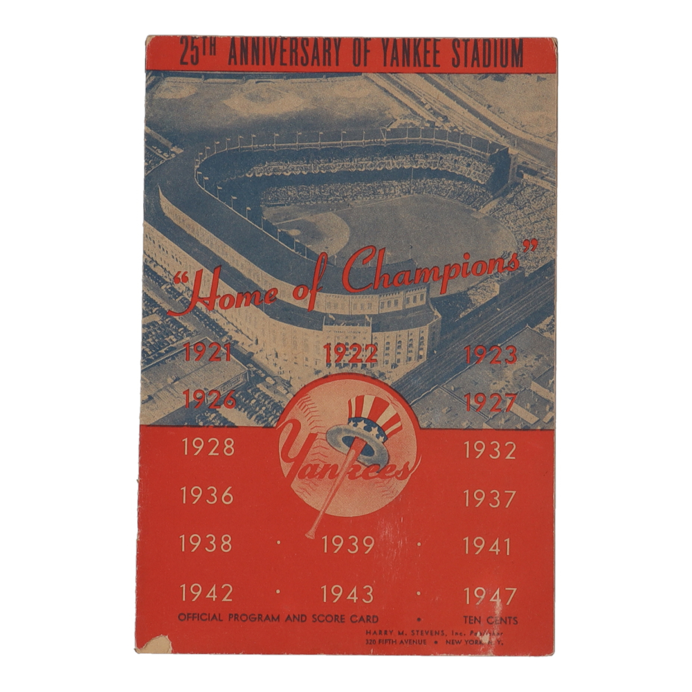 1948 Yankee Stadium Original Game Program | Pristine Auction