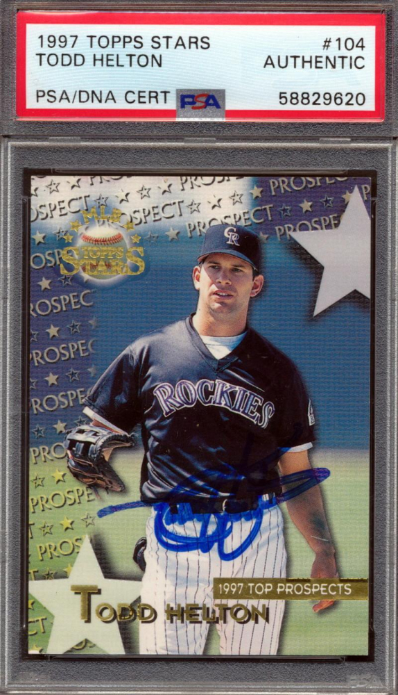 Todd Helton Signed 1997 Topps Stars #104 (PSA) | Pristine Auction