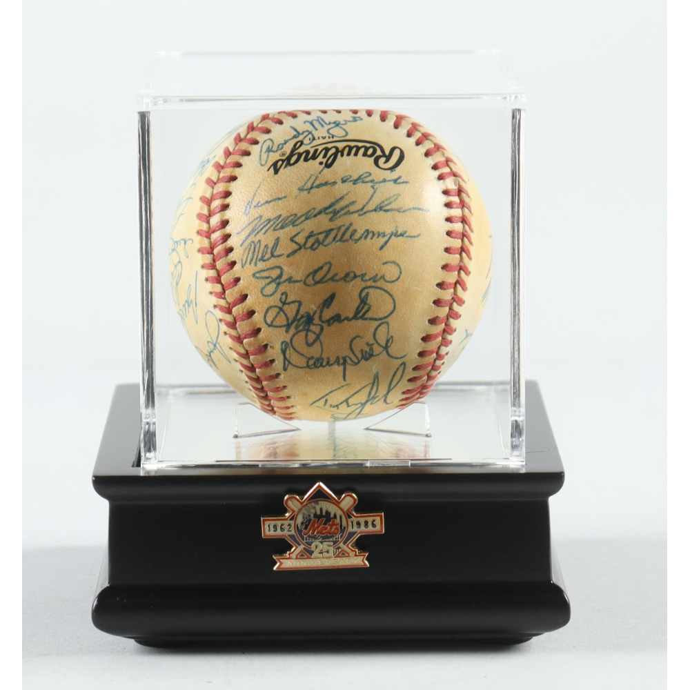 1986 World Champion Mets ONL Baseball Signed By (27) with Davey Johnson ...