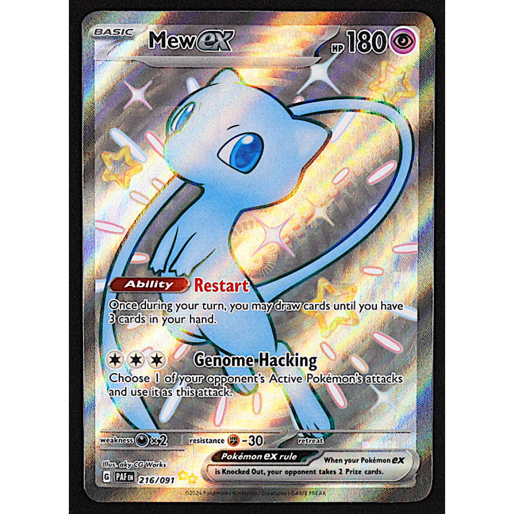Mew EX 2024 Pokemon Scarlet and Violet Paldean Fates #216 | Pristine ...
