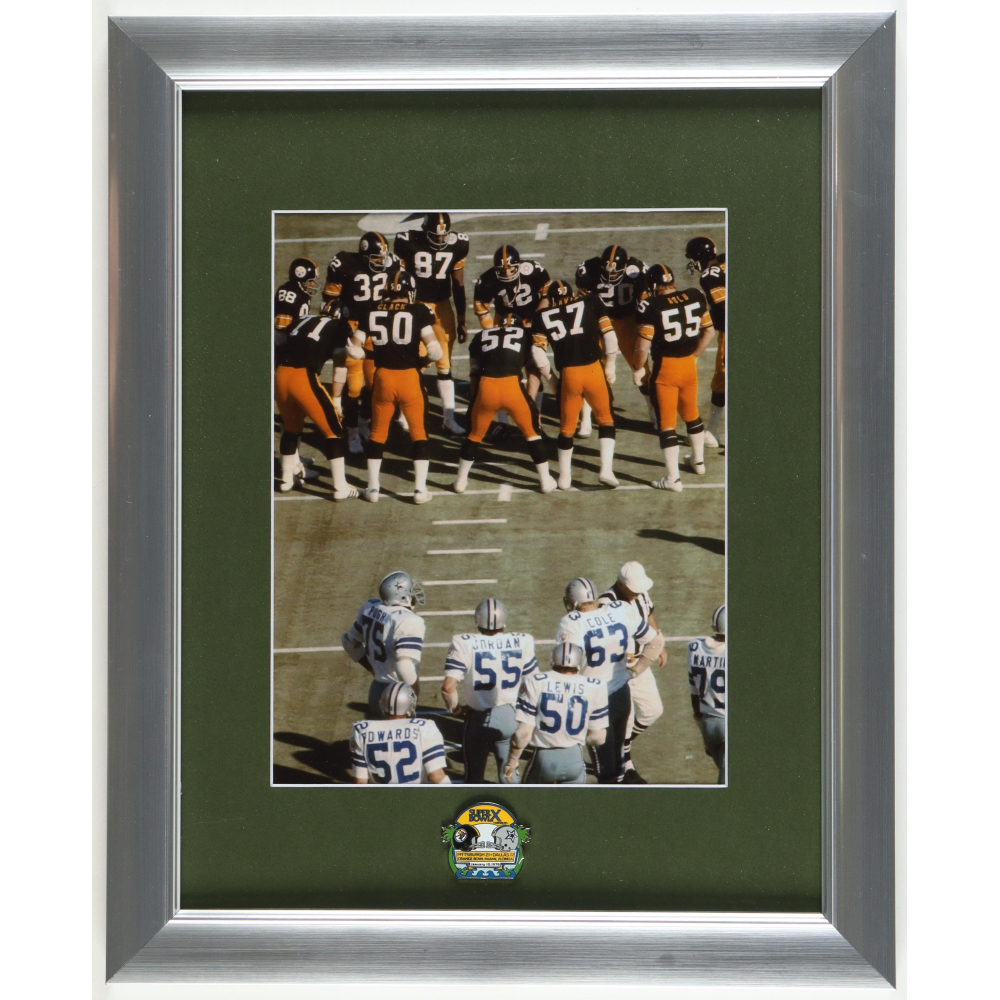 Steelers Custom Framed Photo Display with Super Bowl X Pin | Pristine ...