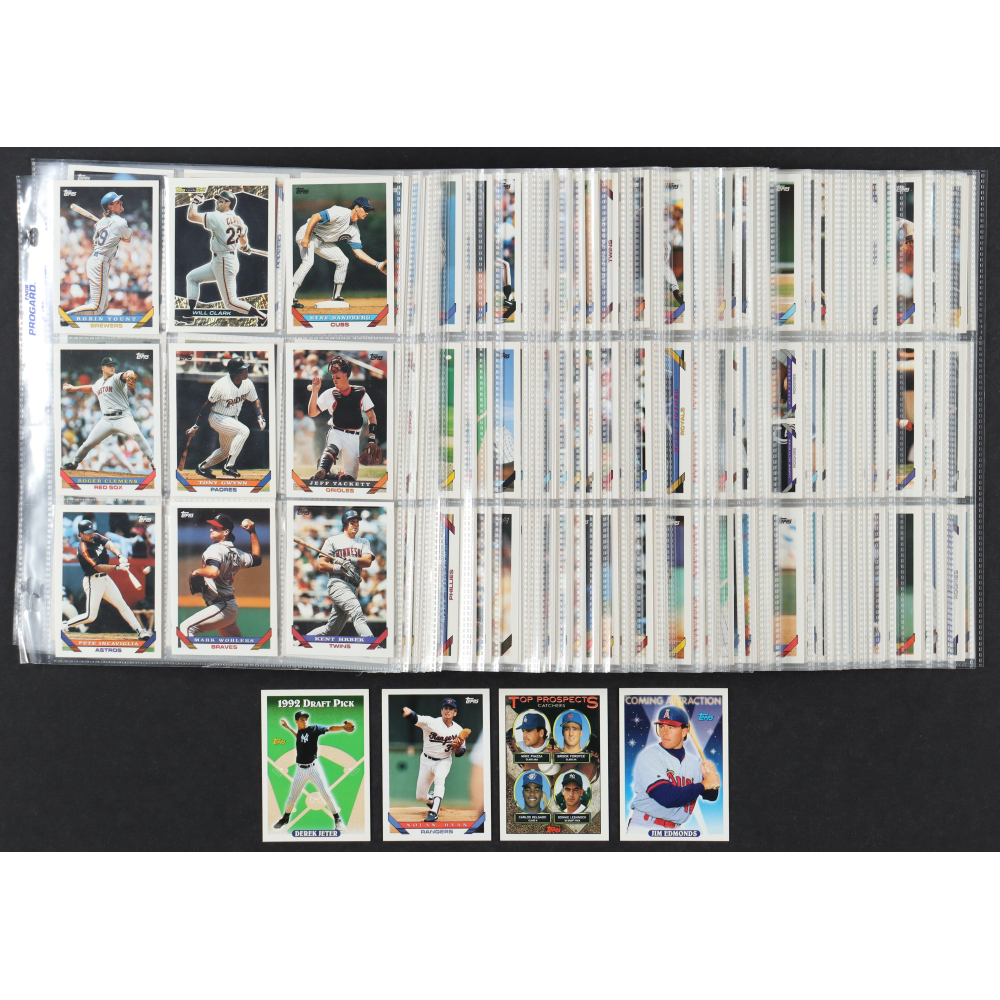 1993 Topps Baseball Complete Set of (825) Cards with Derek Jeter #98 RC ...