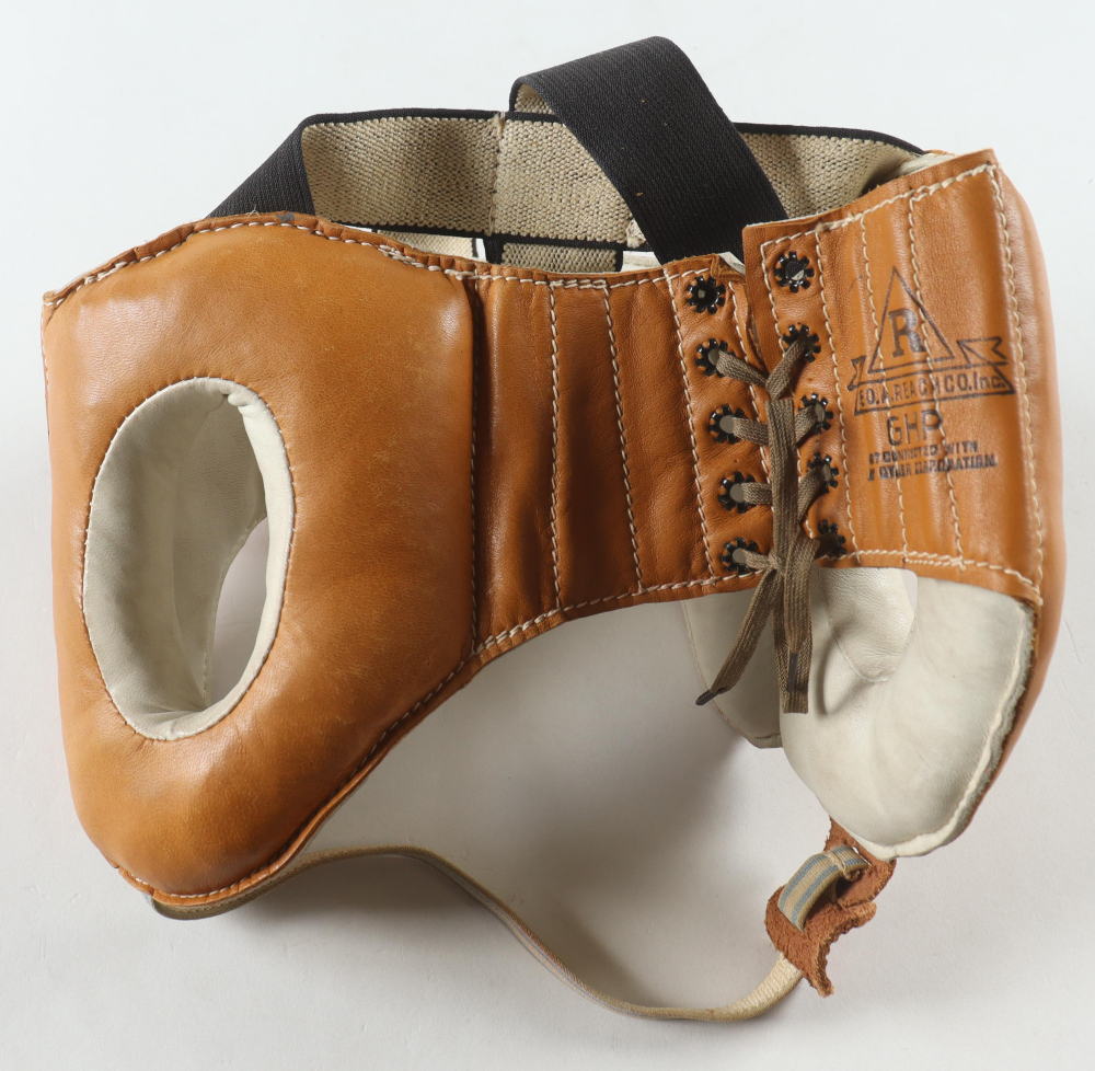 Mike Tyson Signed Vintage 1955 Vintage Reach All Leather Head Gear (PSA ...