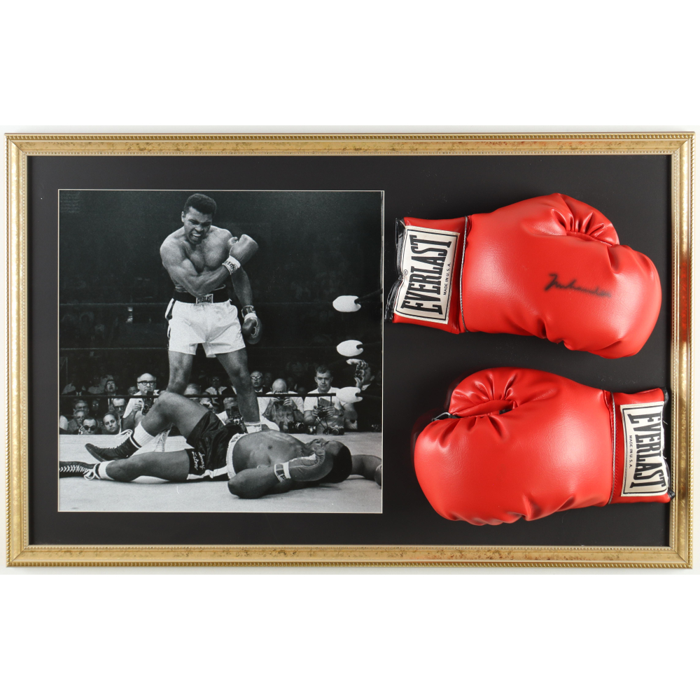 Muhammad Ali Signed Custom Framed Everlast Boxing Gloves Display (PSA ...