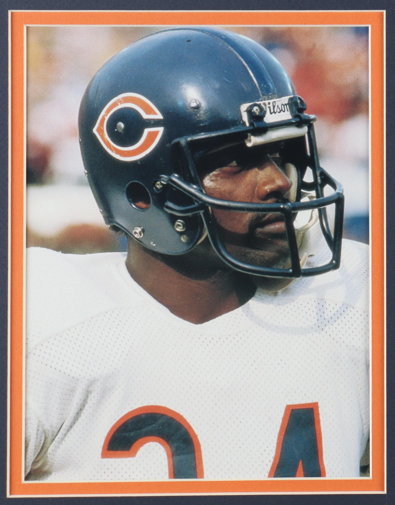 Walter Payton Signed Bears Custom Framed Index Card Display with ...