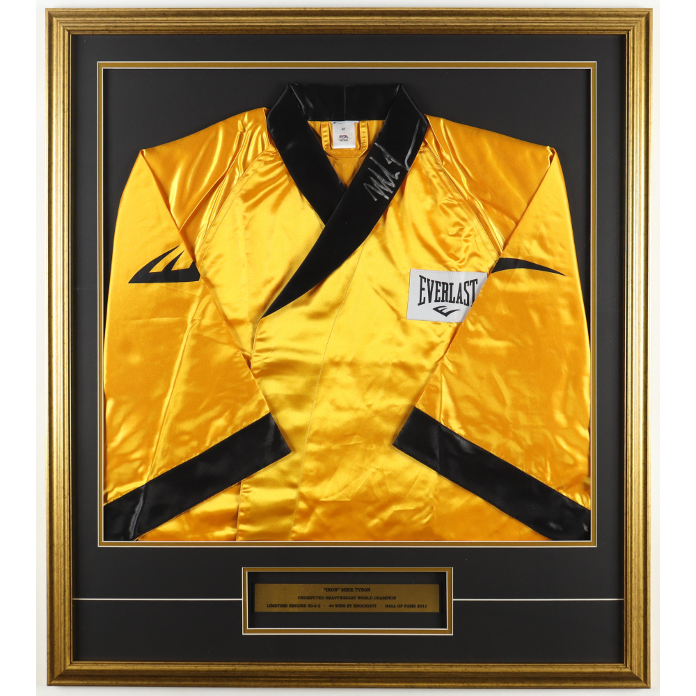 Mike Tyson Signed Custom Framed Everlast Professional Boxing Robe (PSA ...