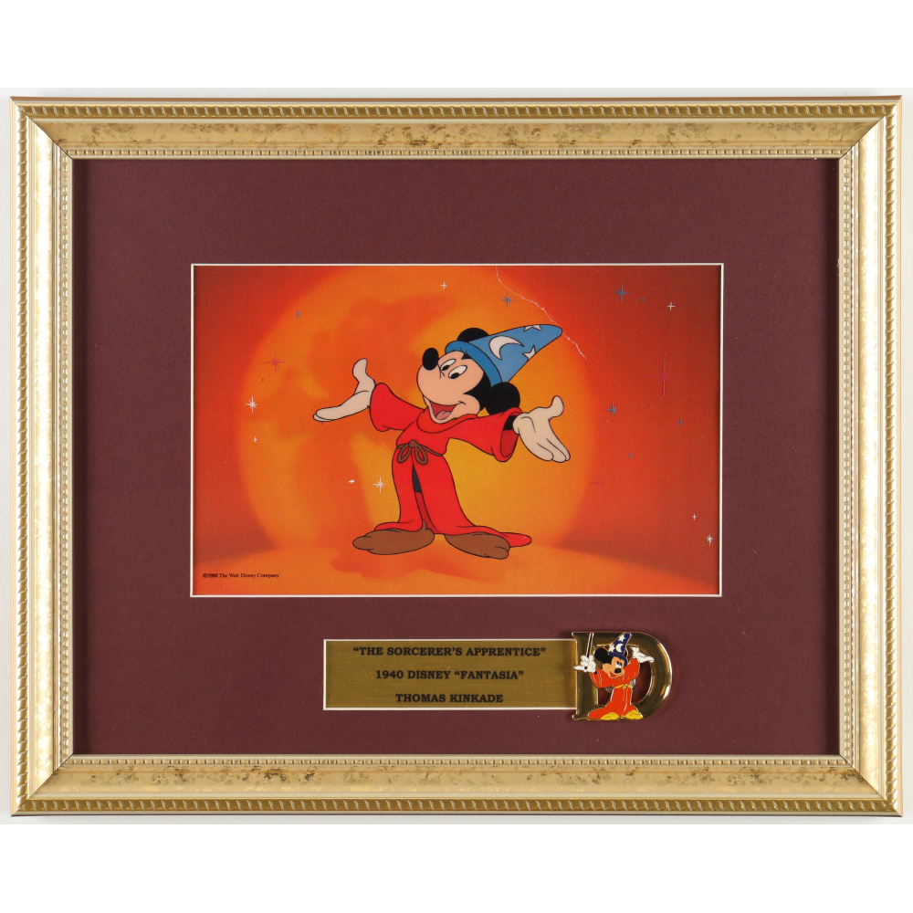 Mickey Mouse "The Sorcerer's Apprentice" Custom Framed Animation Cel ...