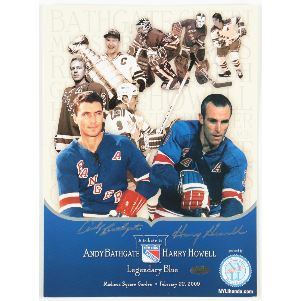 Andy Bathgate & Harry Howell Signed Rangers Program (Steiner ...