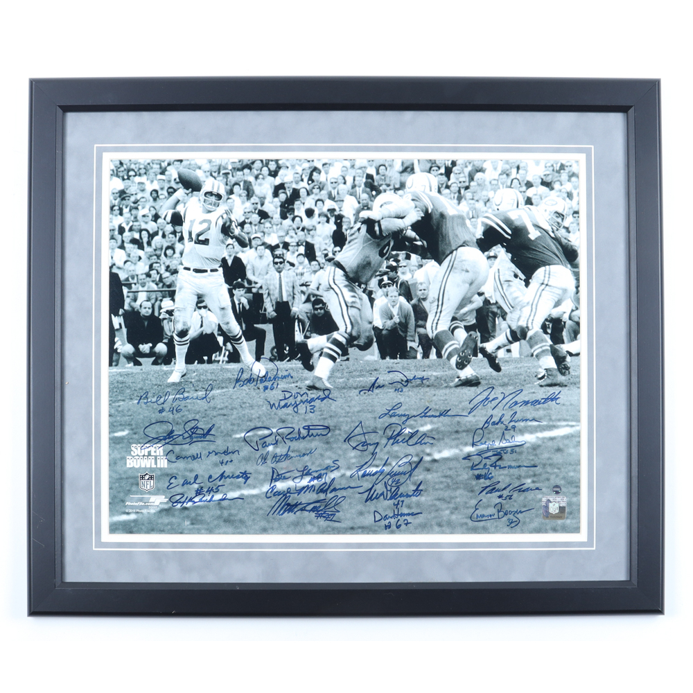 1969 Jets Super Bowl III Custom Framed Photo Display Team-Signed by (24 ...