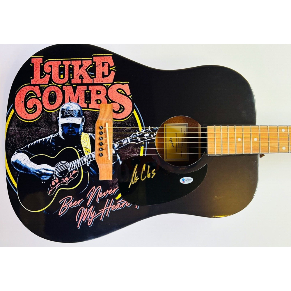 Luke Combs Signed 41" Acoustic Guitar (Beckett) | Pristine Auction