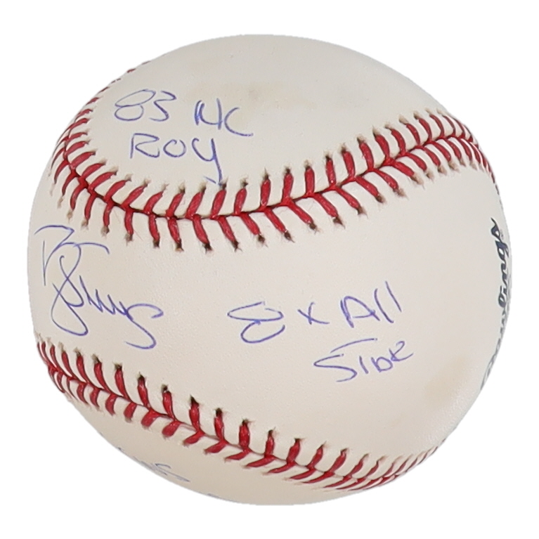 Darryl Strawberry Signed OML Baseball Inscribed "83 NL ROY", "8X All ...