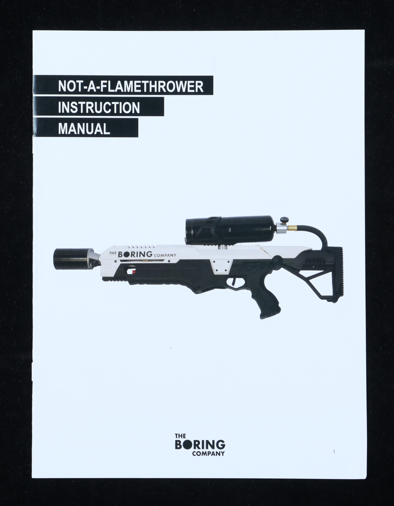 The Boring Company "Not A Flamethrower" With Original Box and Manual ...