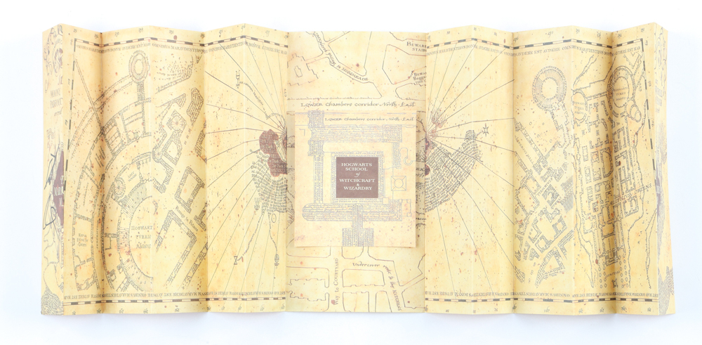 Daniel Radcliffe Signed "The Marauder's Map" Replica Map (JSA ...