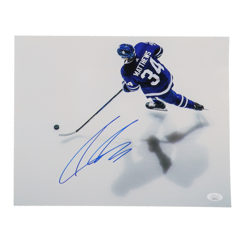 Auston Matthews Signed Maple Leafs 11x14 Photo (JSA) | Pristine Auction