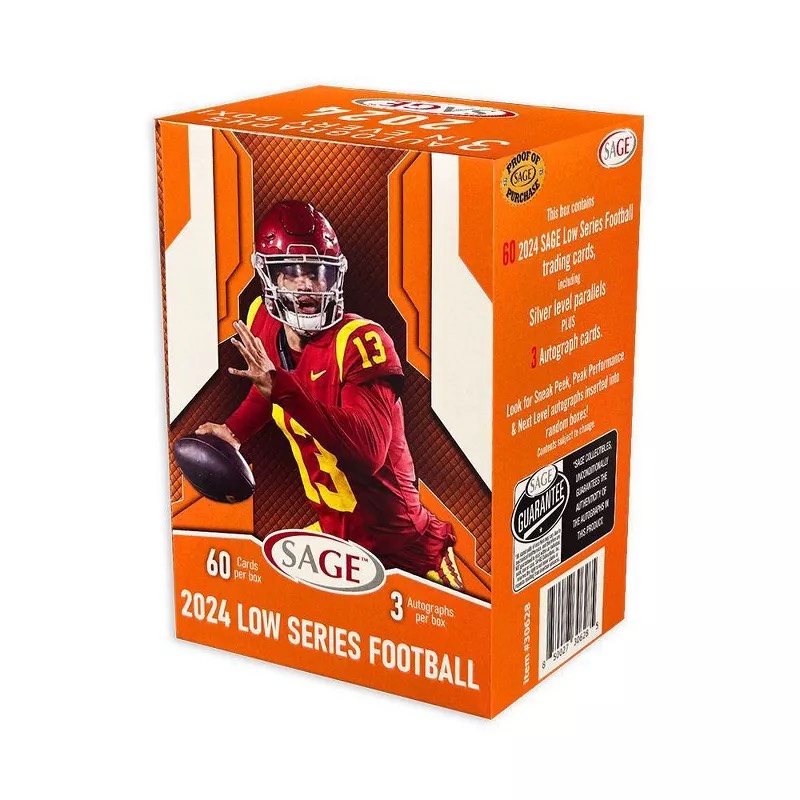 2024 Sage Low Series Football Trading Card Blaster Box with (60) Cards ...