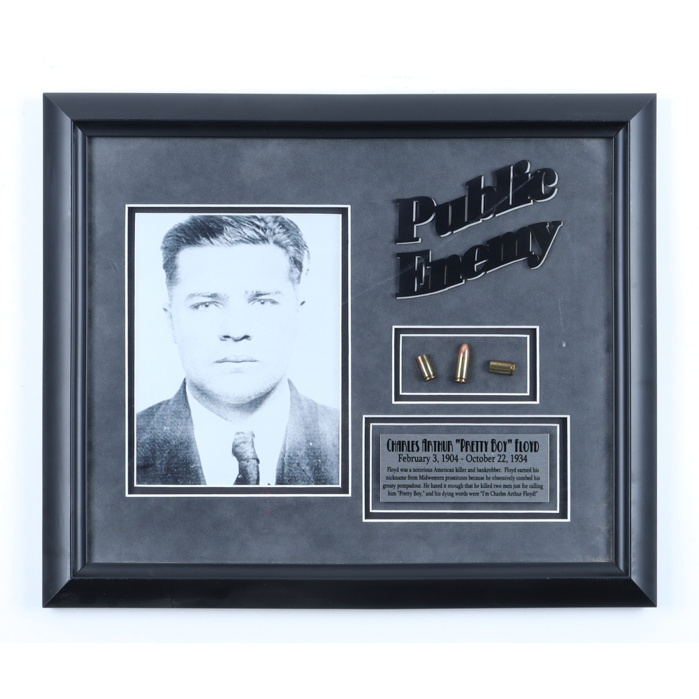 Charles "Pretty Boy" Floyd "Public Enemy" Custom Framed Photo Display ...