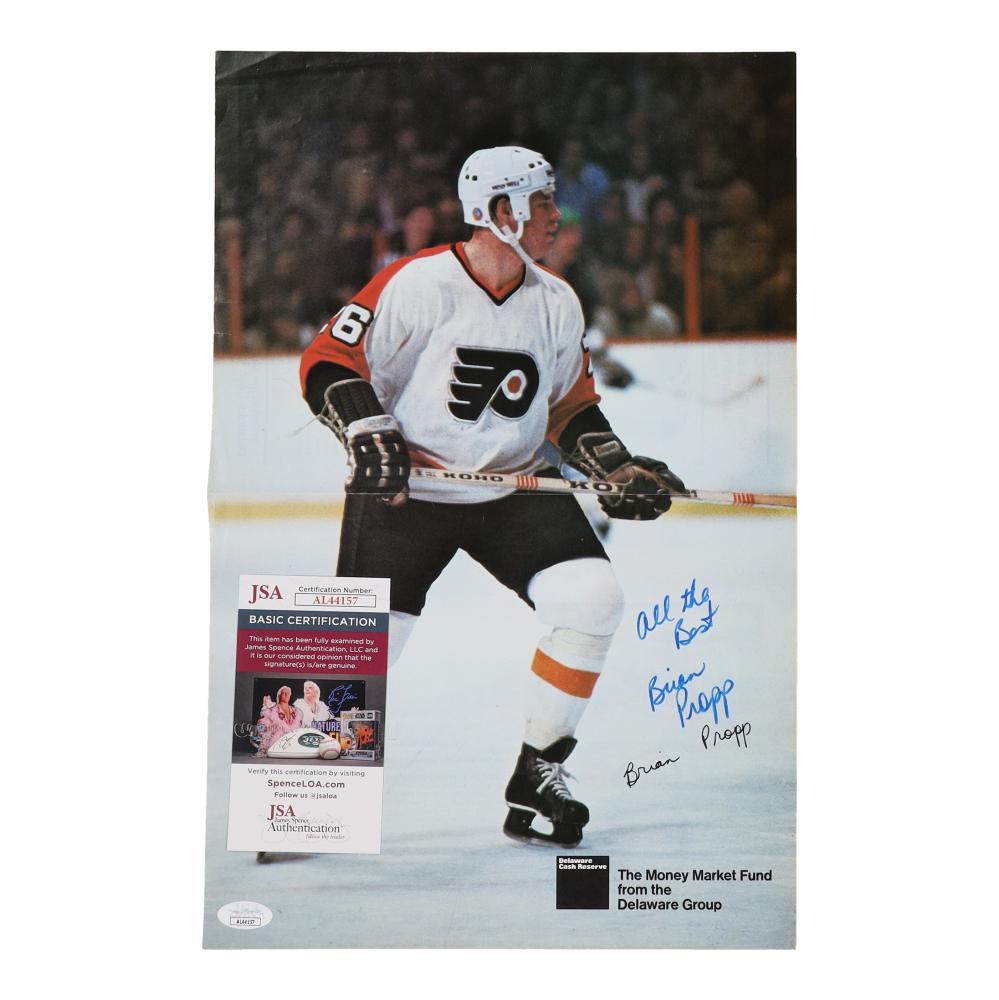 Brian Propp Signed Flyers 11x16 Magazine Insert Inscribed "All The Best ...