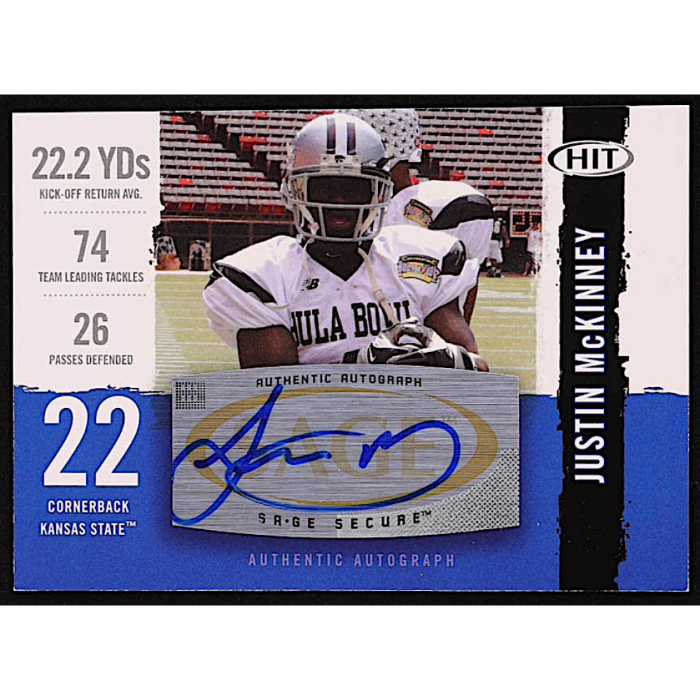 Justin McKinney 2008 SAGE HIT Autographs #A101 RC | Pristine Auction