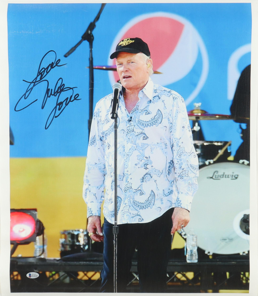 Mike Love Signed The Beach Boys 20x23 Photo On Canvas Inscribed "Love ...