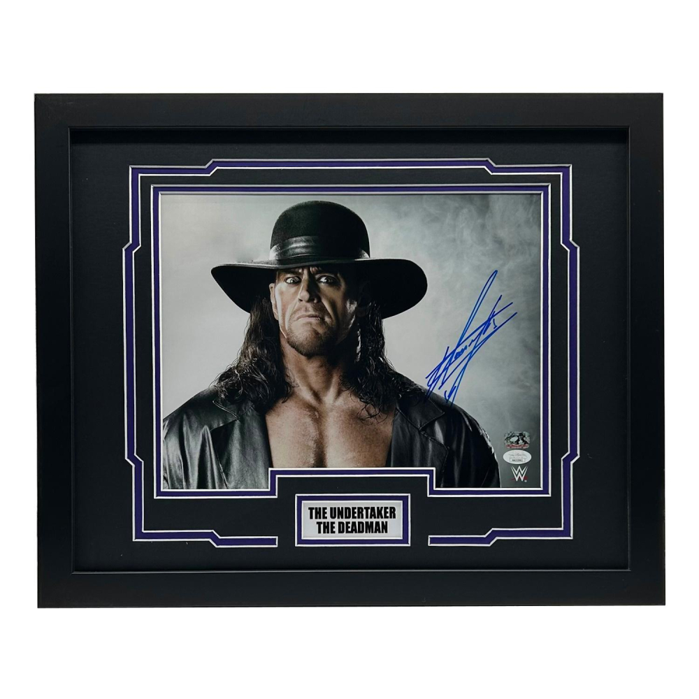 The Undertaker Signed WWE Custom Framed Photo (JSA & Undertaker ...