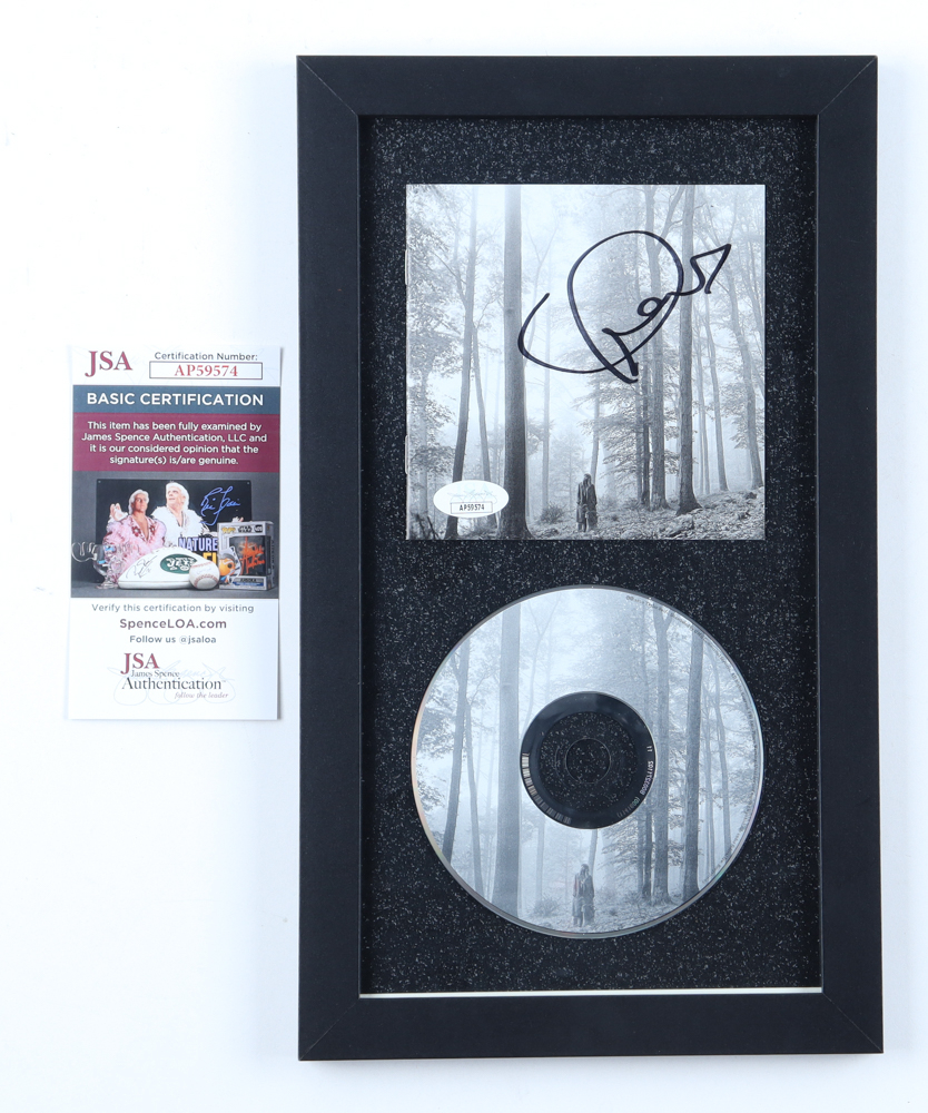 Taylor Swift Signed Custom Framed "Folklore" CD Album Cover Display ...