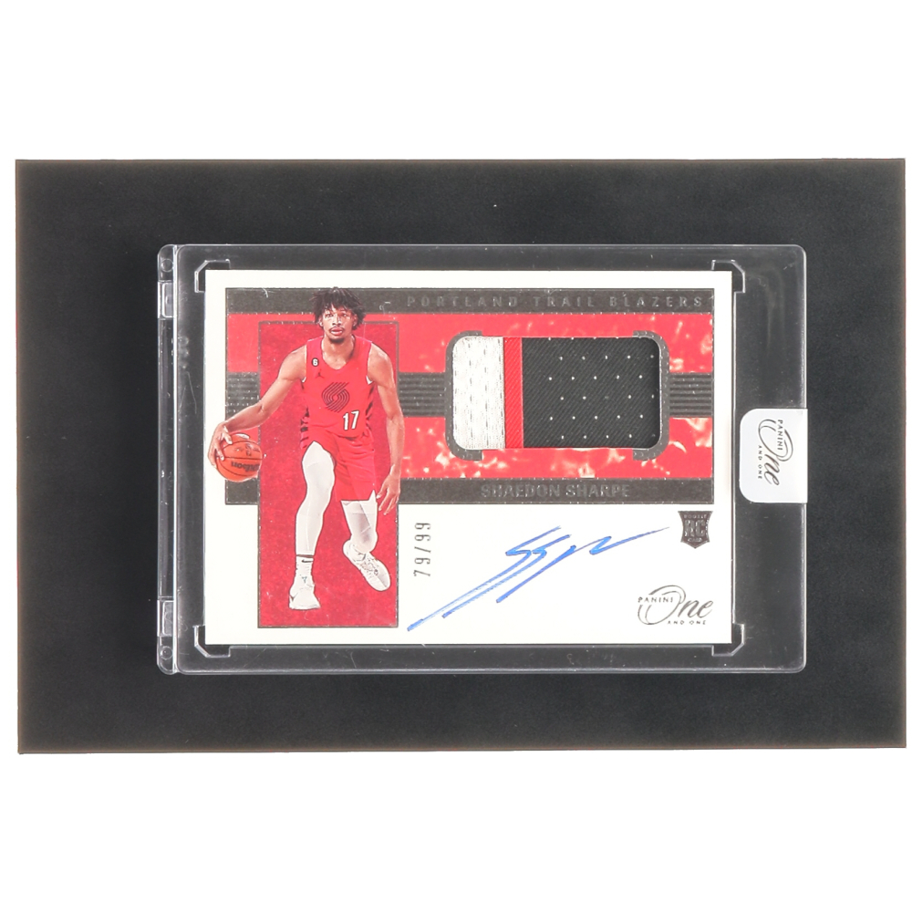 Shaedon Sharpe 2022-23 Panini One and One Rookie Jersey Autographs #7 ...