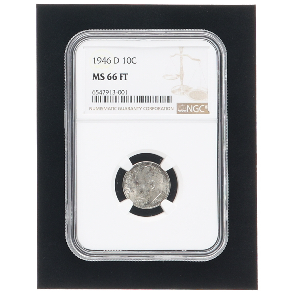 1946-D Roosevelt Silver Dime - Full Torch (NGC MS66 FT) | Pristine Auction