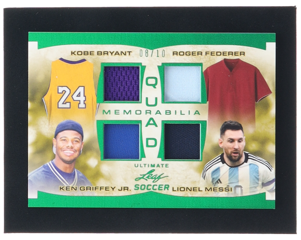 2023 Leaf Ultimate Quad Memorabilia Spectrum Green #UQM6 Kobe Bryant ...