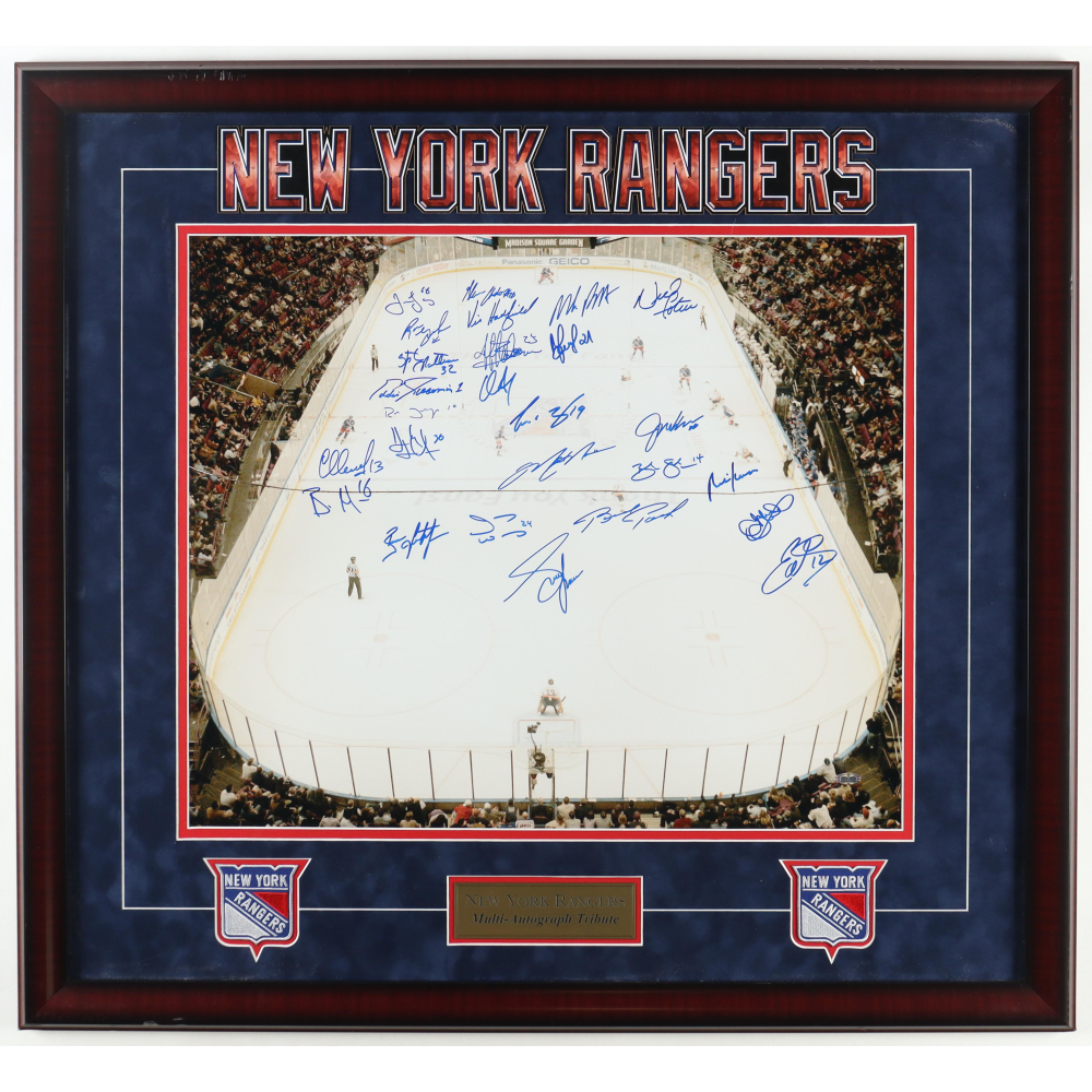 Rangers Custom Framed Photo Display Signed by (26) with Jaromir Jagr ...