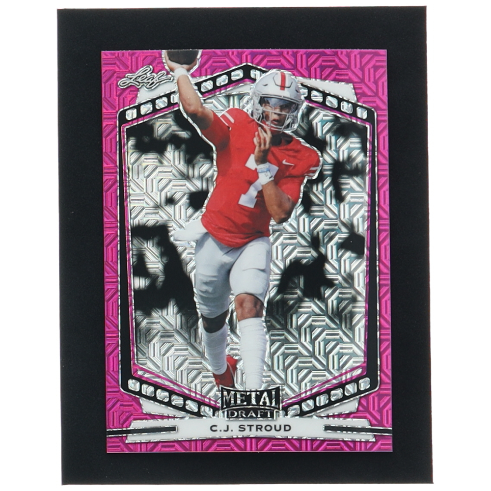 C.J. Stroud 2022 Leaf Draft and Prospects Metal Mojo Pink #BCJS RC ...