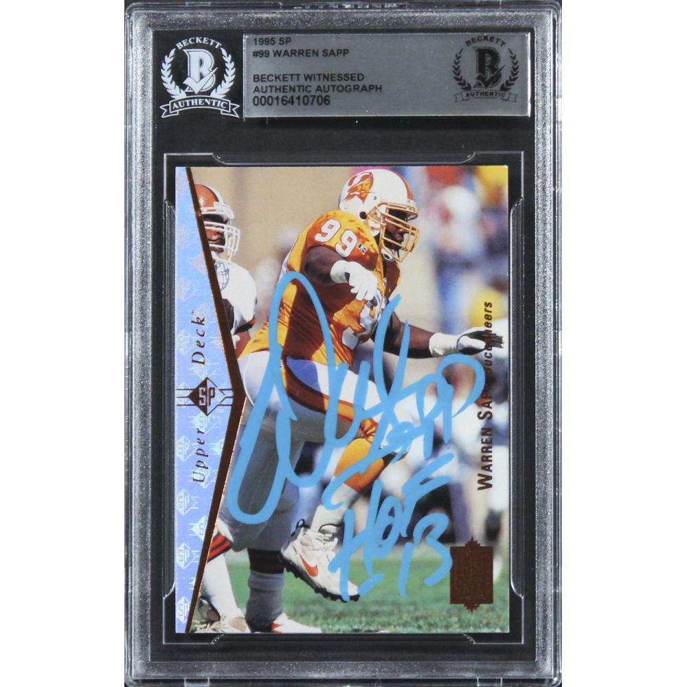 Warren Sapp Signed 1995 SP #99 RC Inscribed "HOF 13" (BGS) | Pristine ...
