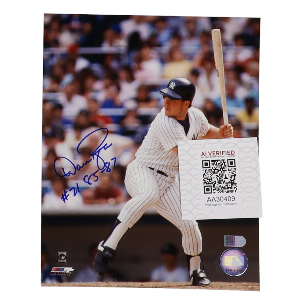 Dan Pasqua Signed Yankees 8x10 Photo Inscribed "85-87" (AIV) | Pristine Auction